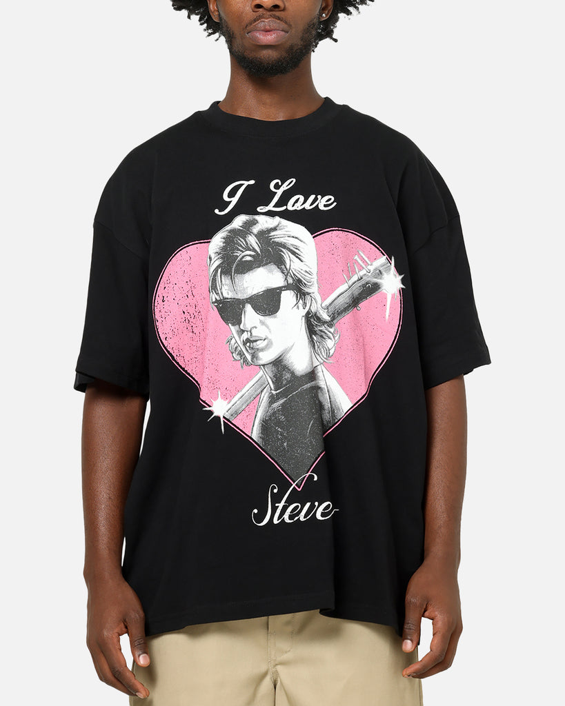 73Studio X Stranger Things I Love Steve Heavy T-Shirt Black | Culture ...