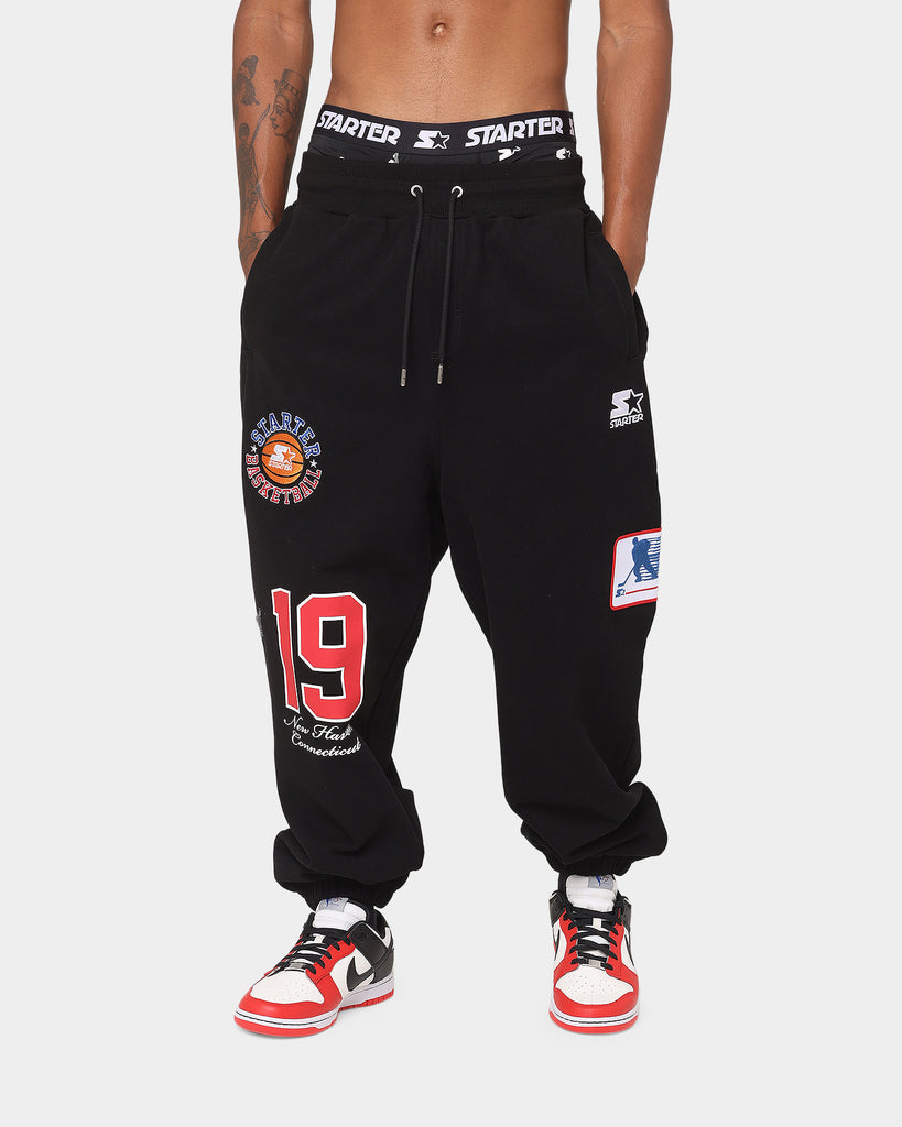 Starter All Over Bag Pants Black | Culture Kings NZ