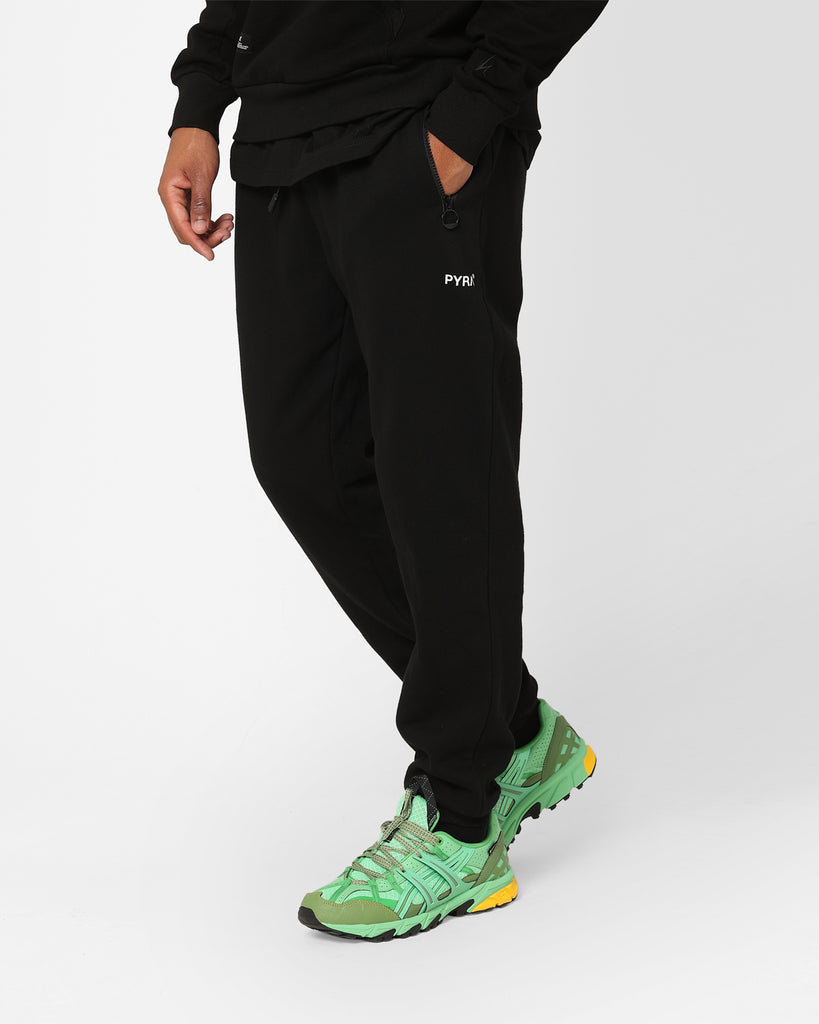 Pyra Core Logo Track Pants Black/White | Culture Kings NZ