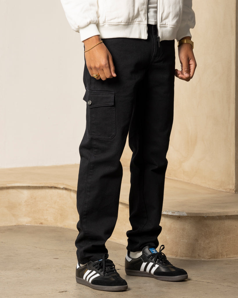 Carre Tactic Cargo Slim Jeans Black | Culture Kings NZ