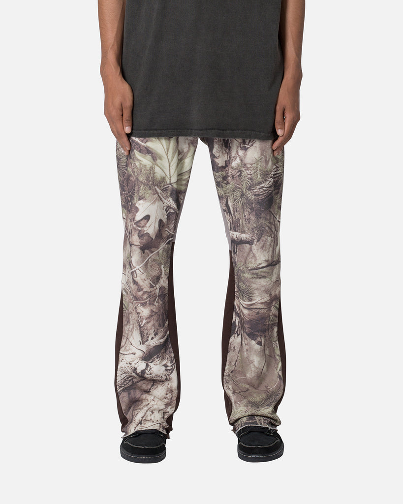 MNML Contrast Bootcut Sweatpants Tree Camo | Culture Kings NZ