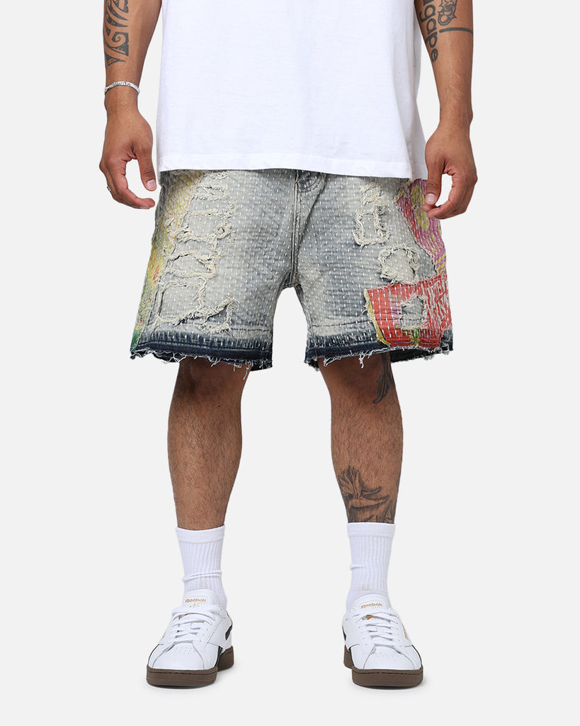 Lifted Anchors "Maria" Boro Shorts Blue Bleached | Culture Kings NZ