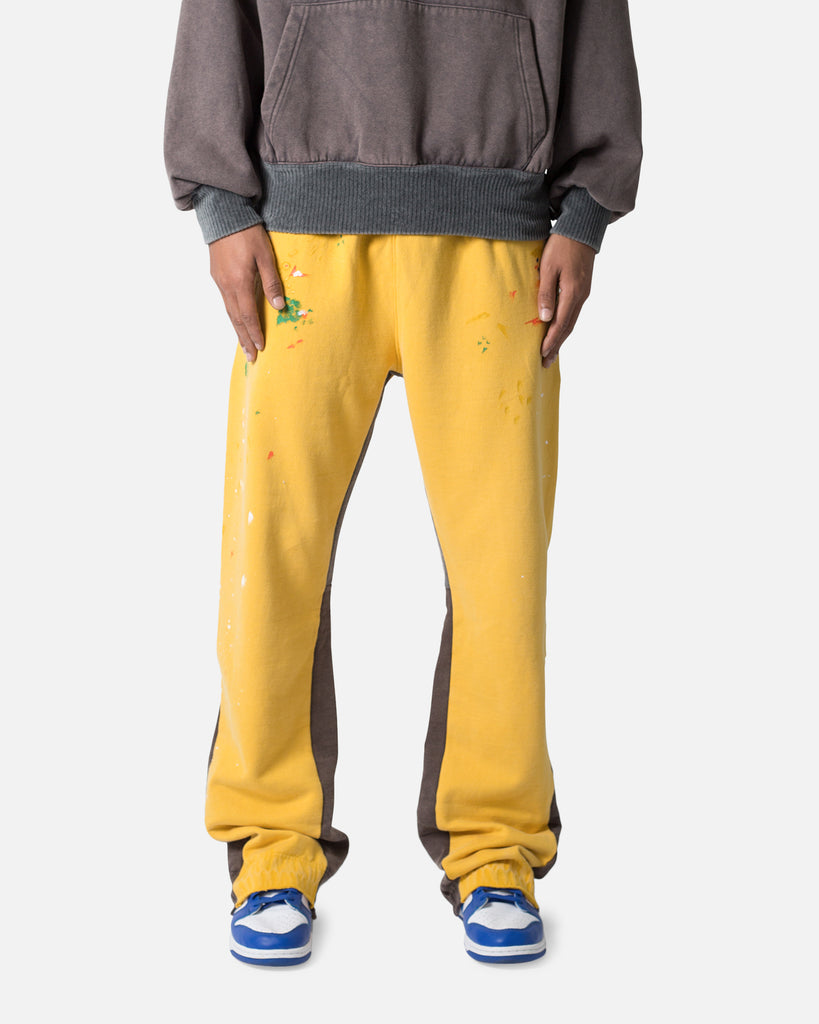 MNML Contrast Bootcut Sweatpants Yellow | Culture Kings NZ