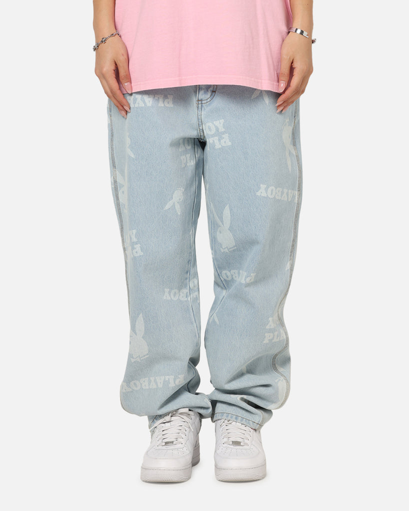 Playboy Mess Denim Jeans Light Indigo | Culture Kings NZ