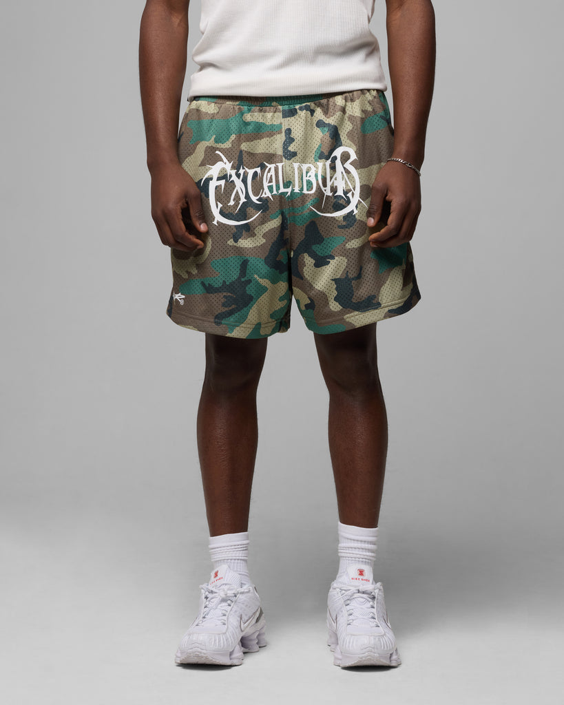 Loiter Excalibur Mesh Shorts Woodland Camo | Culture Kings NZ
