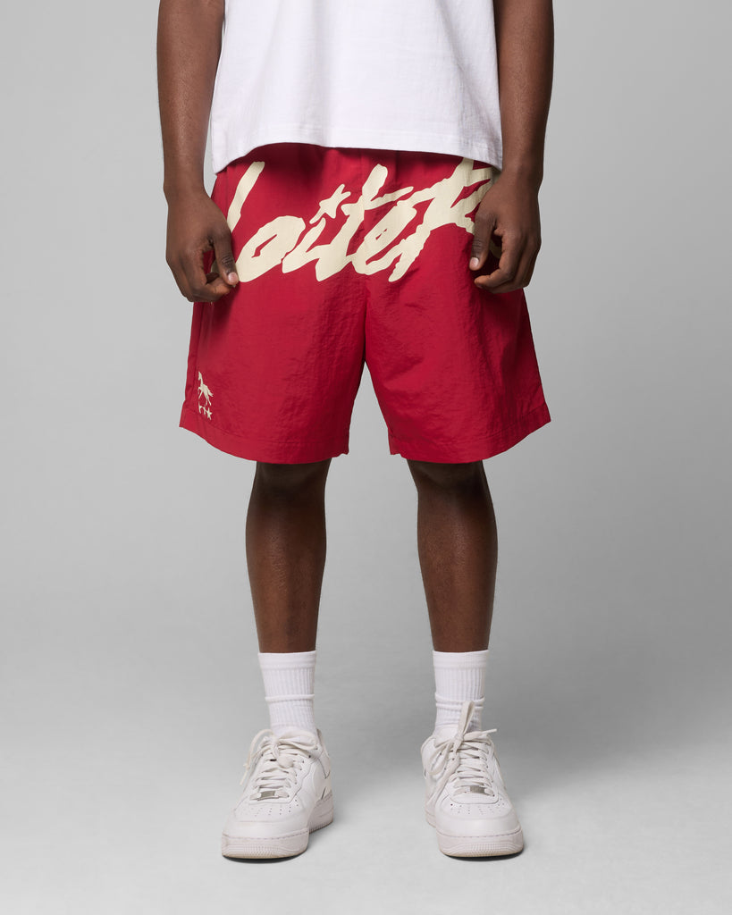 Loiter Rodeo Shorts Red | Culture Kings NZ
