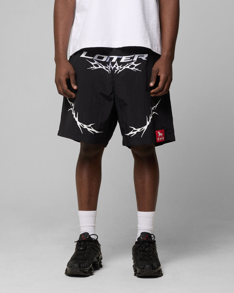 Loiter Cyber Walk Shorts Black | Culture Kings NZ