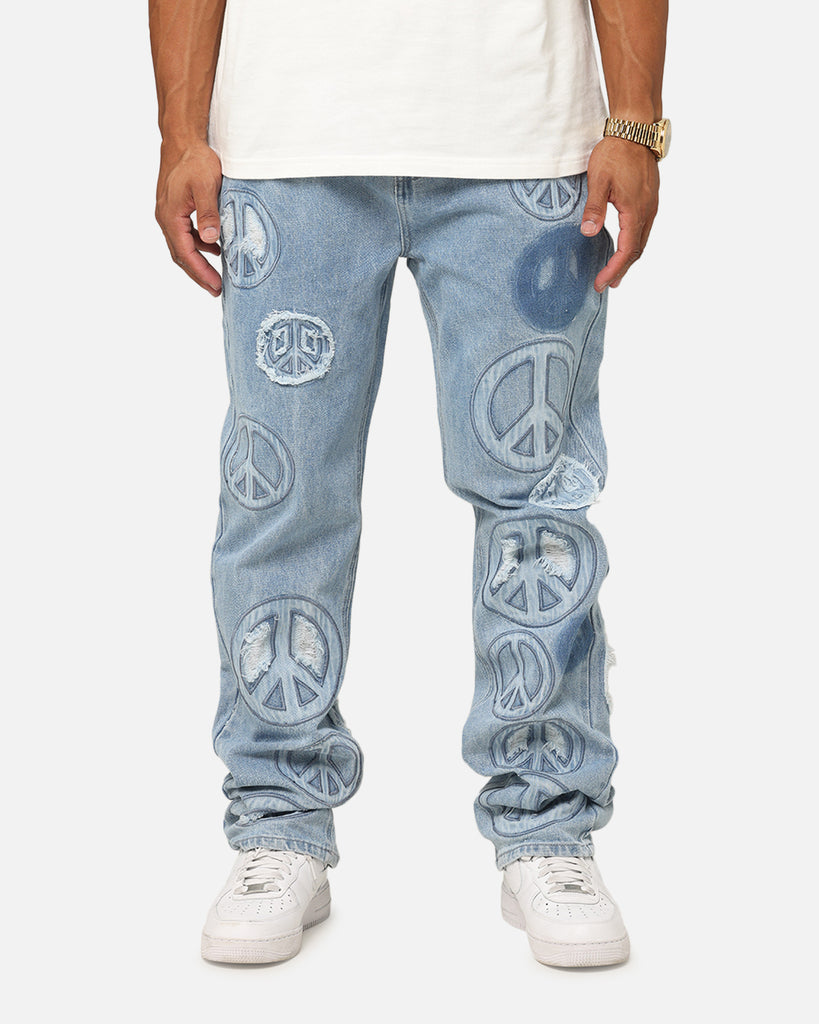 MNML V723 Peace By Peace Denim Jeans Blue | Culture Kings NZ