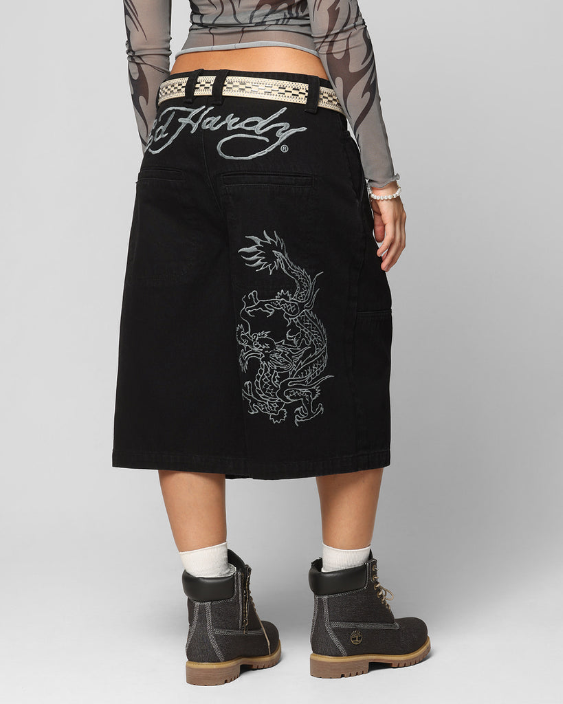 Ed Hardy Dragon Jorts Black | Culture Kings NZ