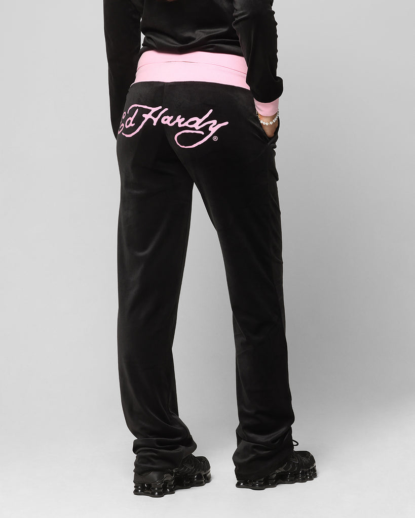 Ed Hardy Women's Ed Hardy Trackpants Black/Pink | Culture Kings NZ