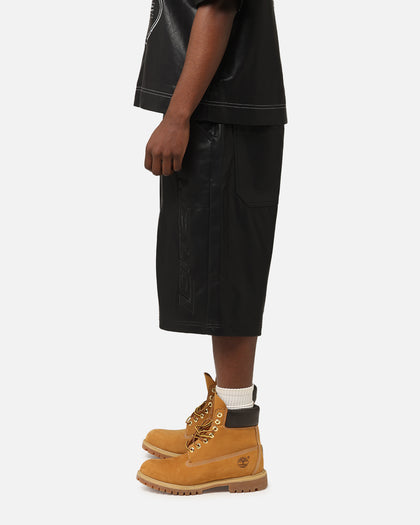 Loiter Motor PU Leather Shorts Black | Culture Kings NZ
