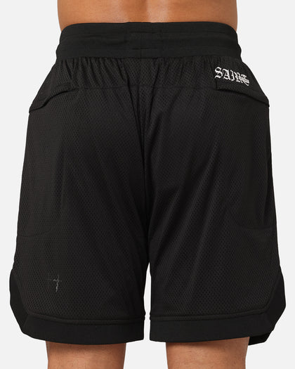 Saint Morta Gothic Stack Basketball Shorts Black | Culture Kings NZ