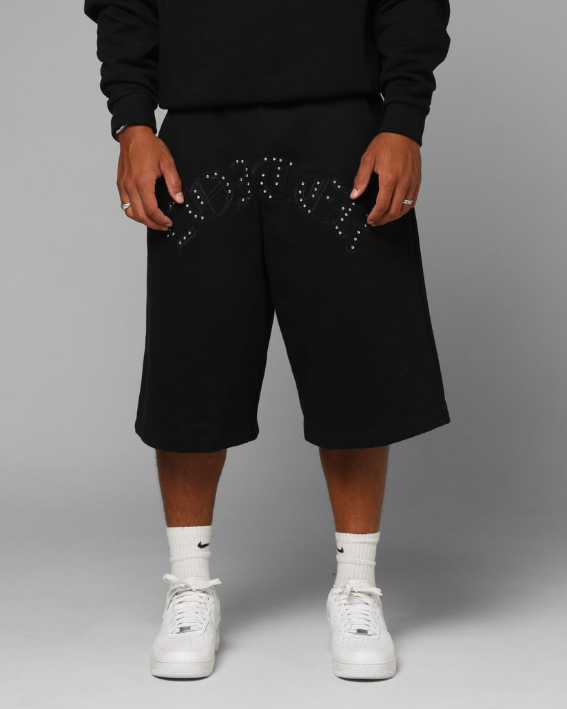 Loiter Destruct Sweat Shorts Black | Culture Kings NZ