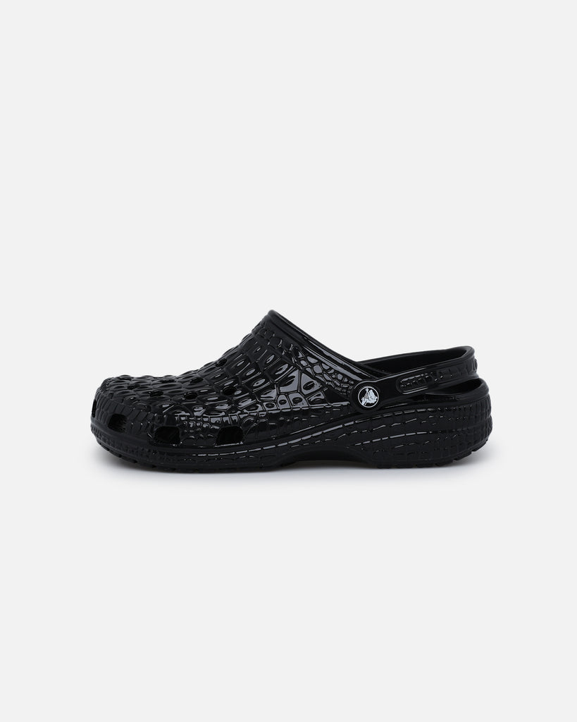 Crocs Classic Crocskin Clog Black Metallic | Culture Kings NZ
