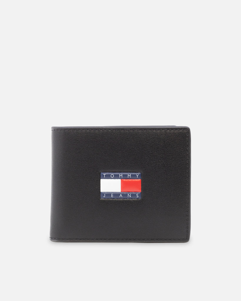 Tommy Jeans Heritage Leather Credit Card & Coin Wallet Black | Culture ...