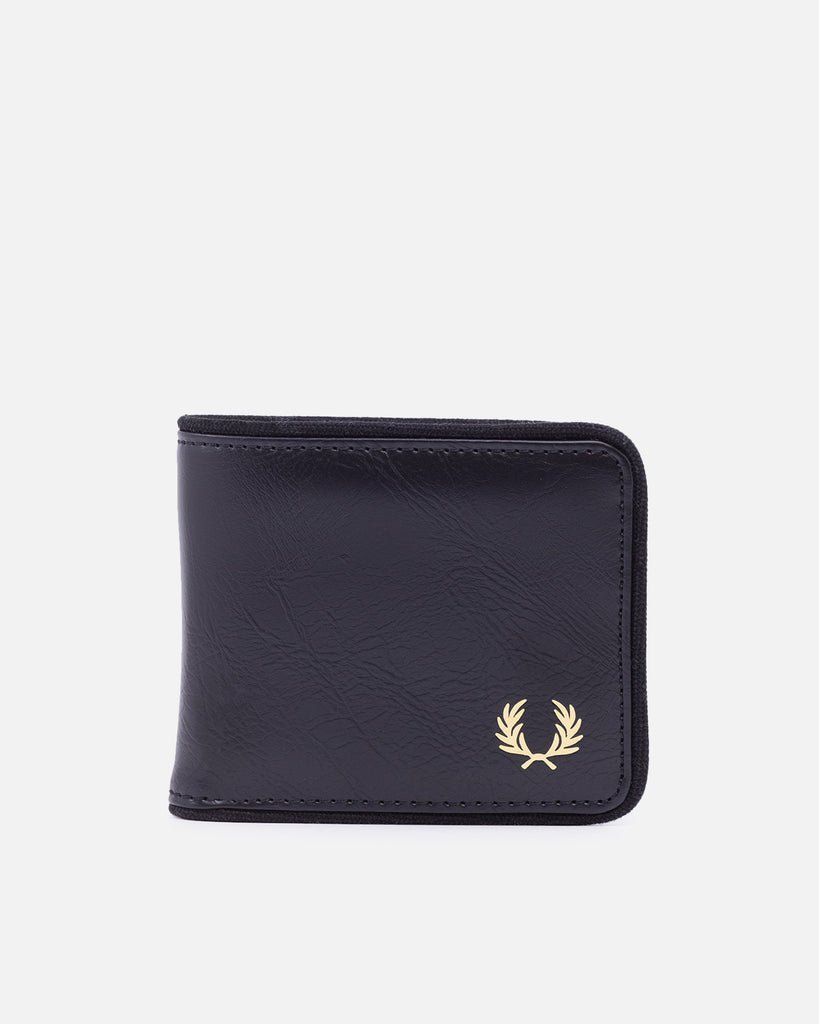 Fred Perry Tonal PU Billfold Wallet Black | Culture Kings NZ
