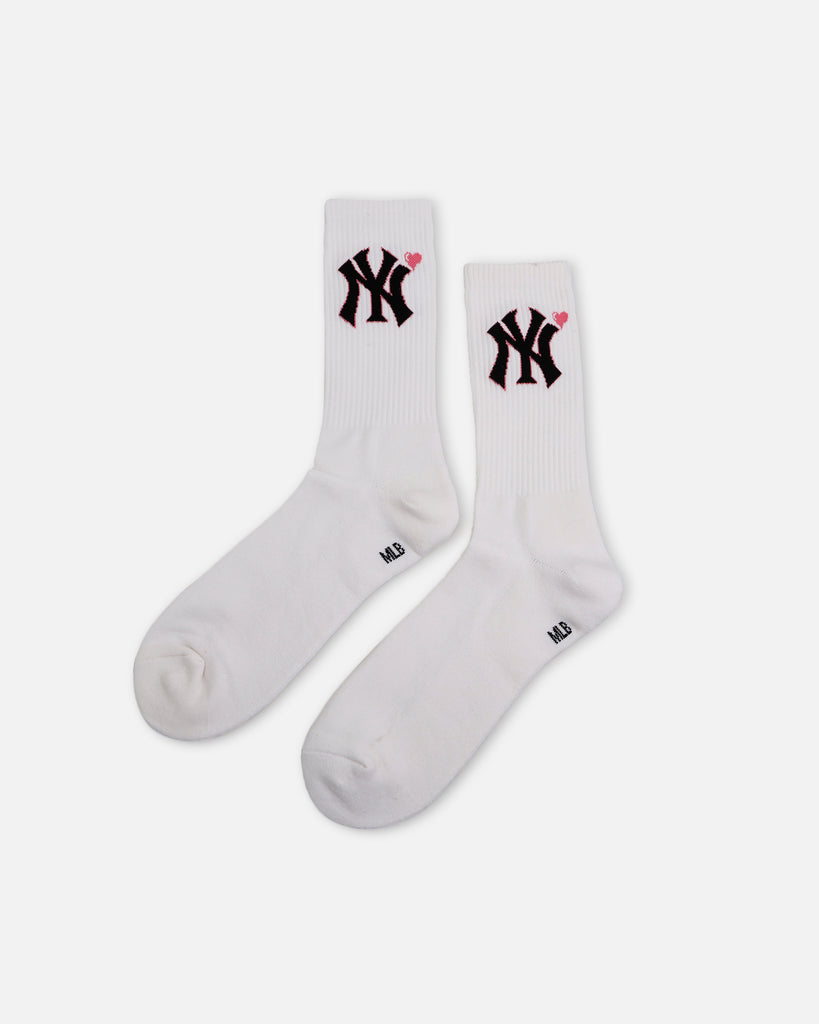 Pro Compression New York Yankees Heart Crew Sock White | Culture Kings NZ