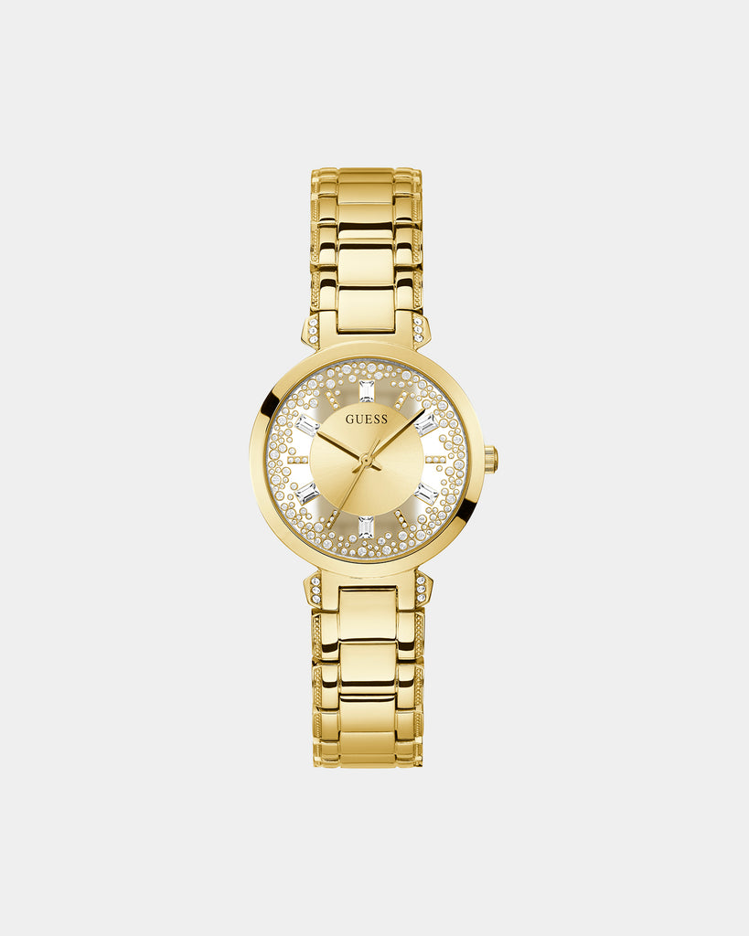 Guess Mainline Women's Crystal Clear Watch Gold | Culture Kings NZ