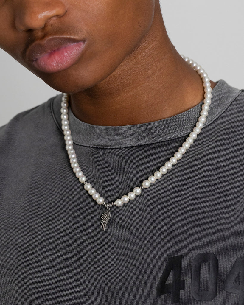 NXS Wing Pearl Chain Steel/Pearl | Culture Kings NZ