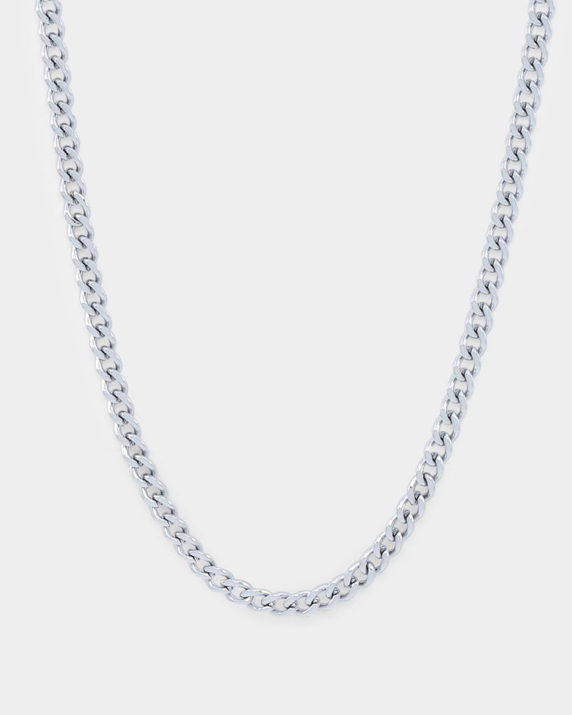 Saint Morta 3mm Micro Cuban Chain White Gold | Culture Kings NZ