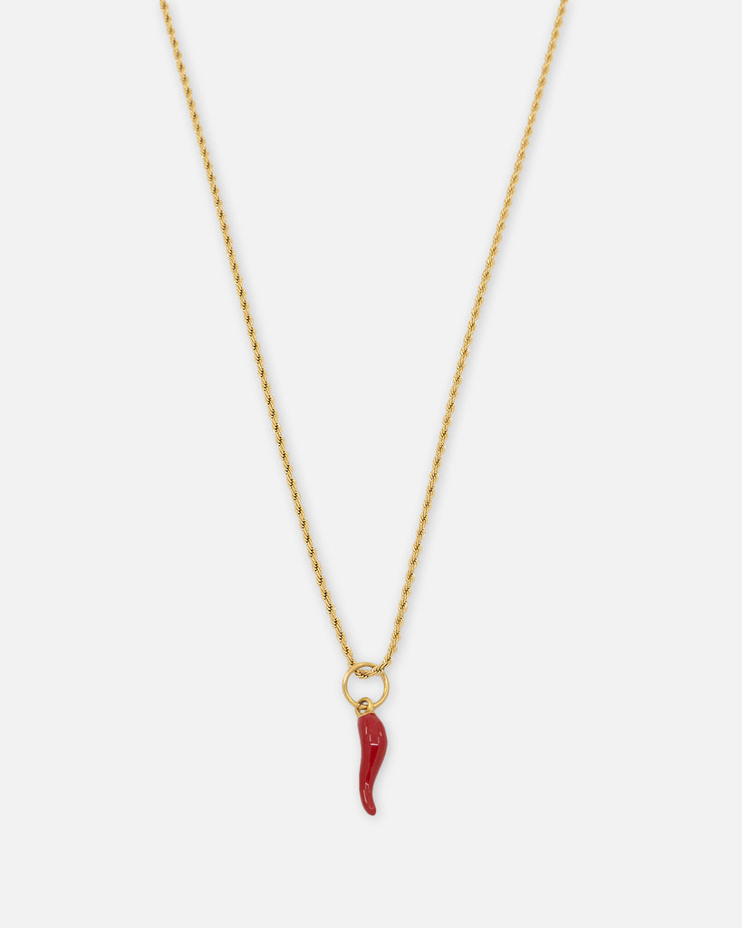 Saint Morta Chilli Rope Necklace Gold/Red | Culture Kings NZ
