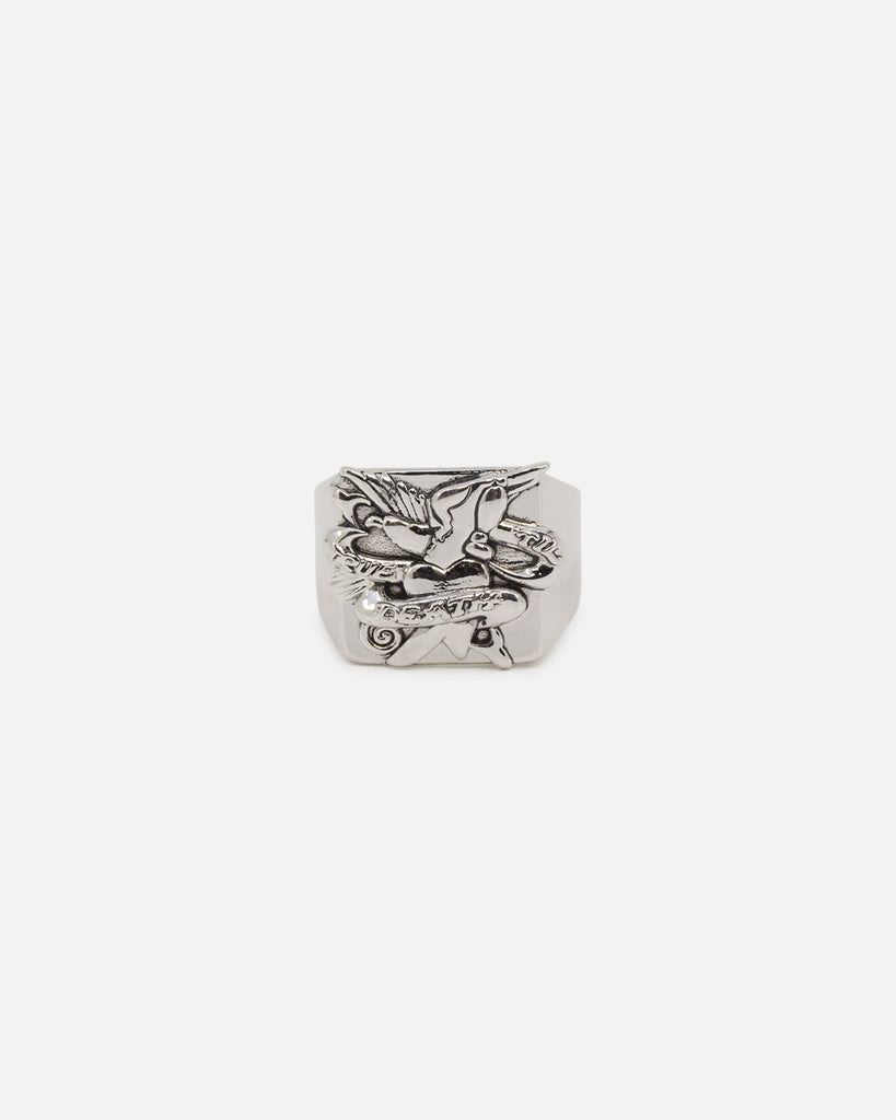 Ed Hardy Heart & Dagger Ring Silver | Culture Kings NZ