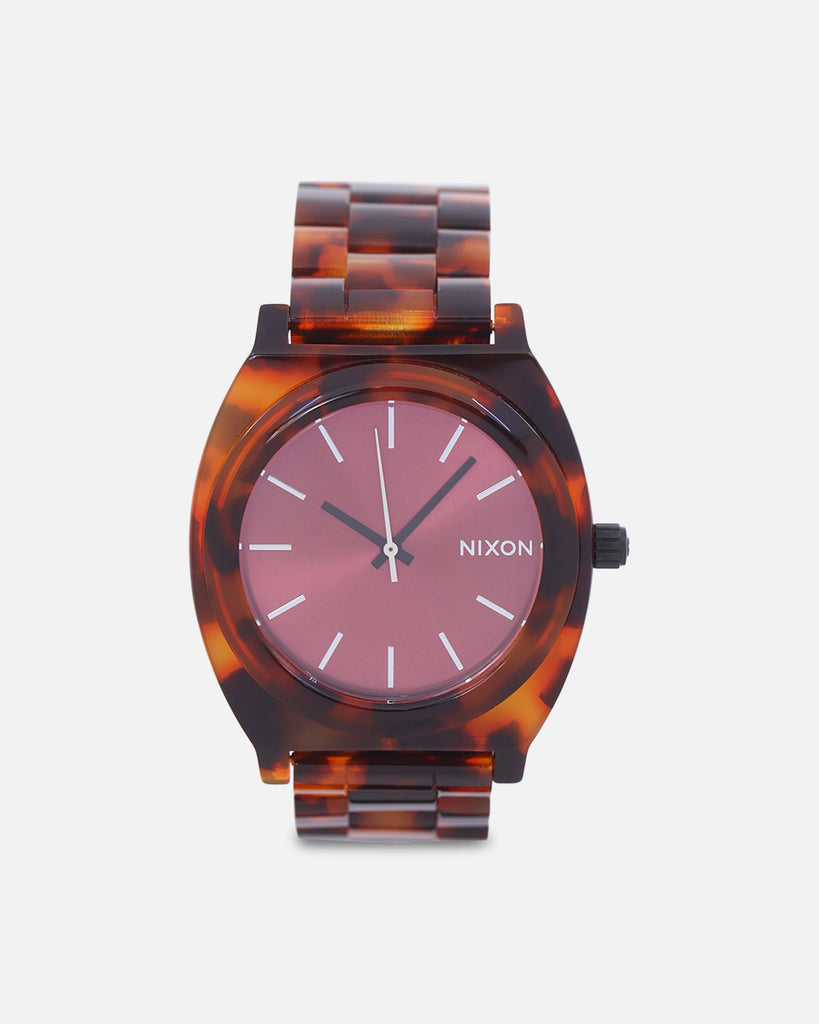 Nixon Time Teller Acetate Watch Tortoise/Oxblood | Culture Kings NZ