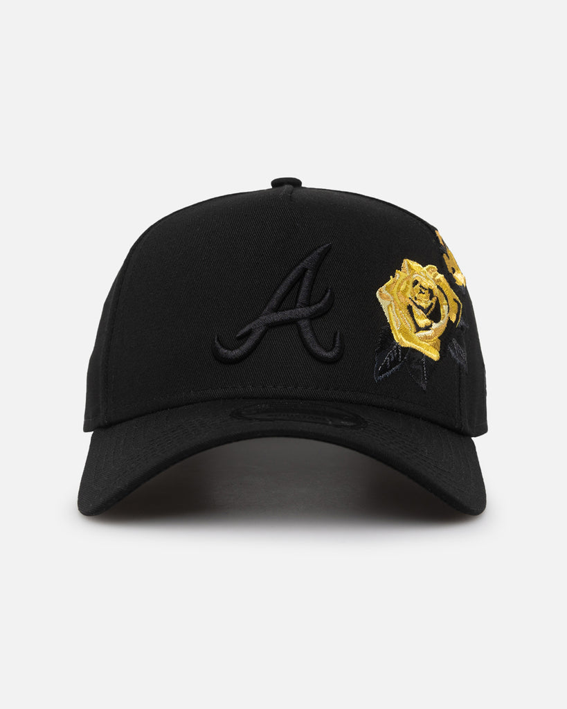 New Era Atlanta Braves 'Gold Rose Embroidery' 9FORTY A-Frame Snapback ...