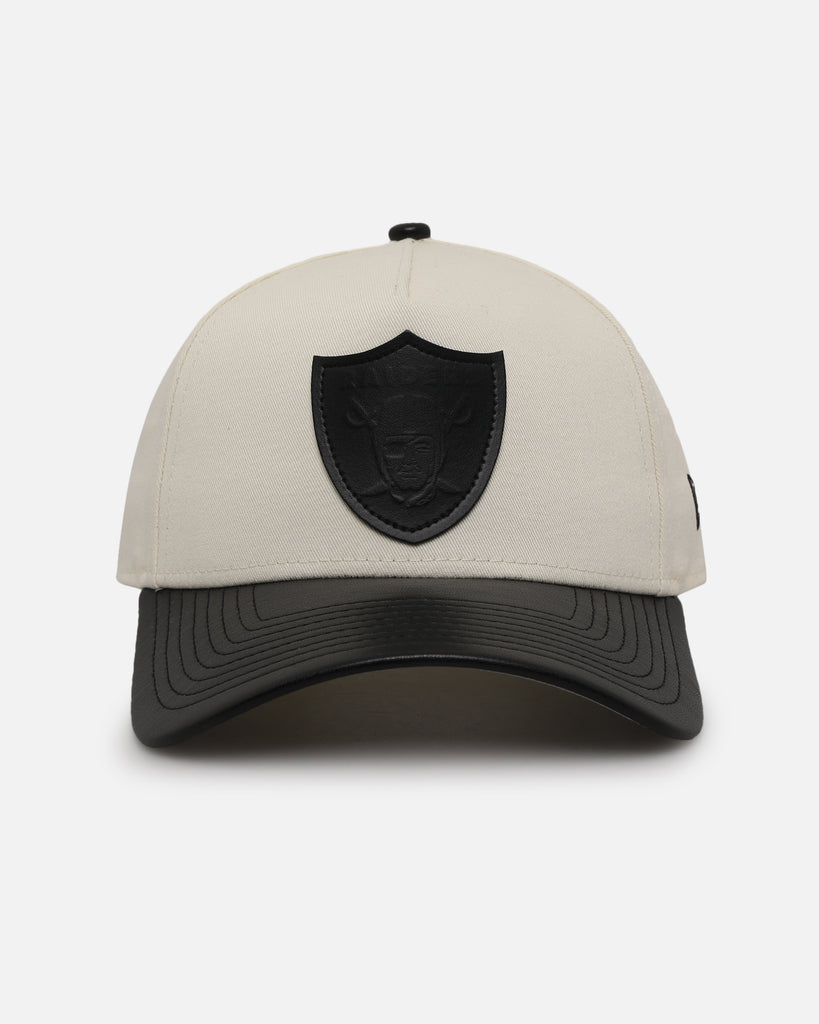New Era Las Vegas Raiders 'Leather Visor' 9FORTY A-Frame Snapback Chro ...
