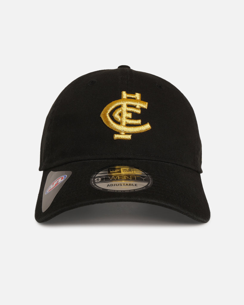 New Era Carlton Blues 'AFL Black & Gold' 9TWENTY Strapback Black/Gold ...