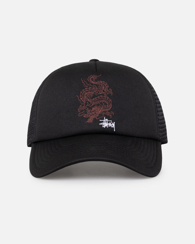 Stüssy Dragon Trucker Snapback Pigment Black | Culture Kings NZ