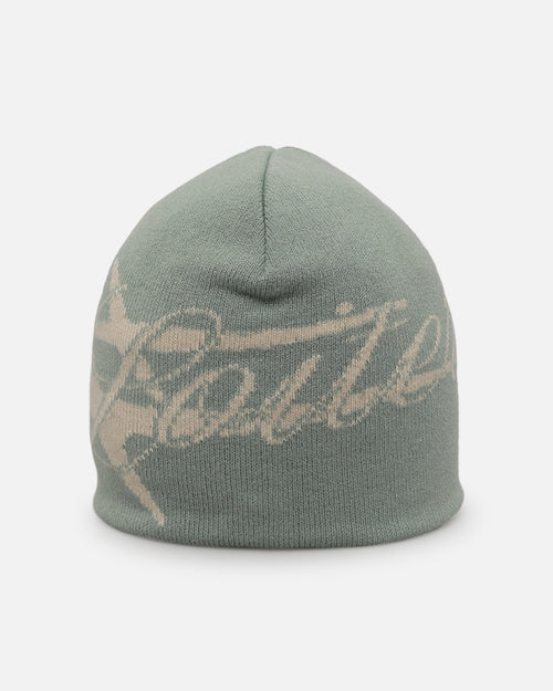 Loiter Hybrid Skull Knit Beanie Sage | Culture Kings NZ