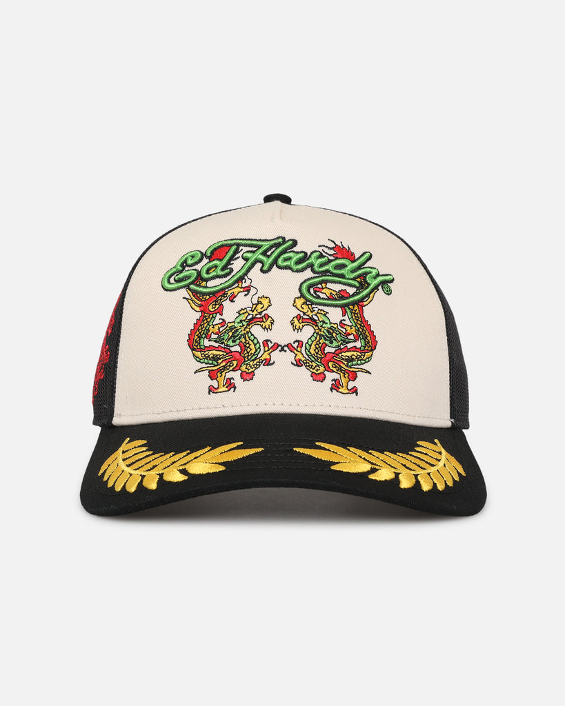 Ed Hardy Trucker Snapback Black/White | Culture Kings NZ