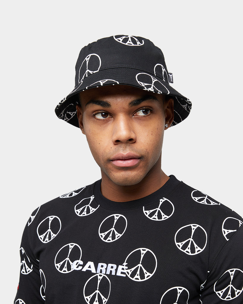 Carre Peace All Over Bucket Hat Black/White | Culture Kings NZ