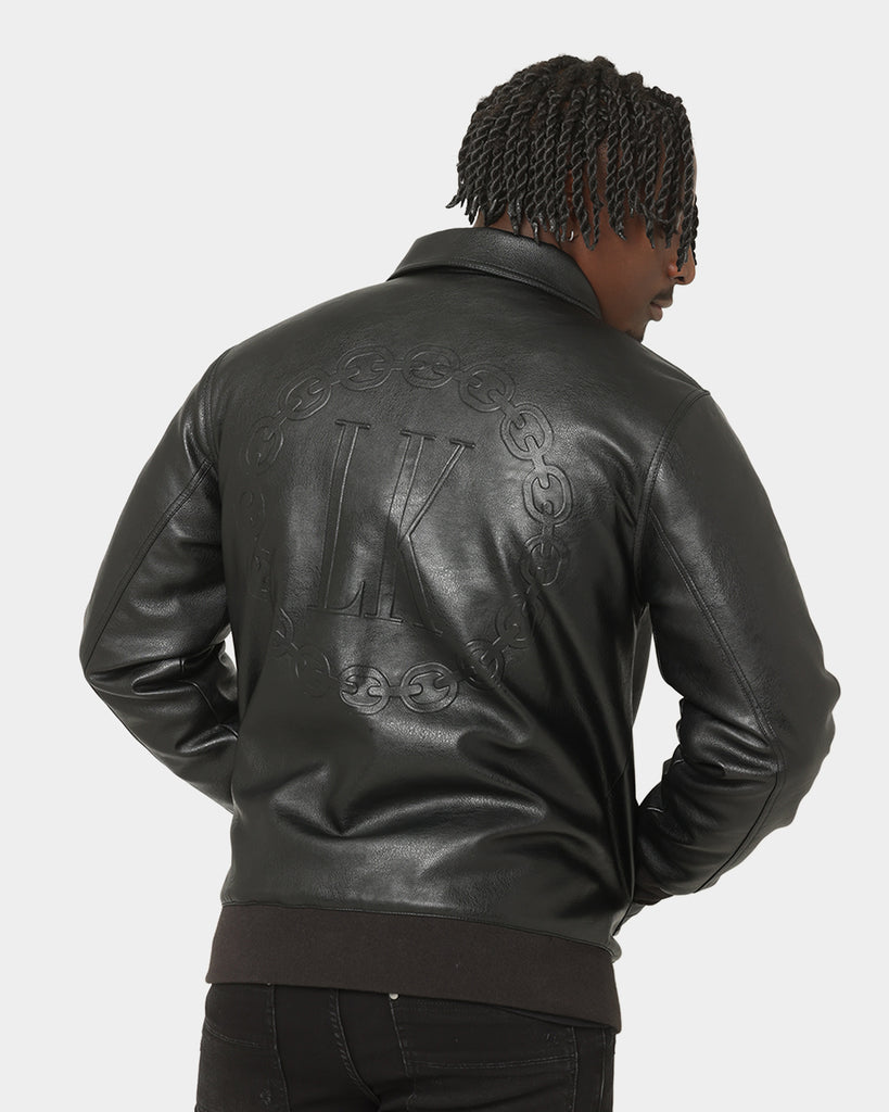 Last Kings Chain Faux Leather Jacket Black | Culture Kings NZ