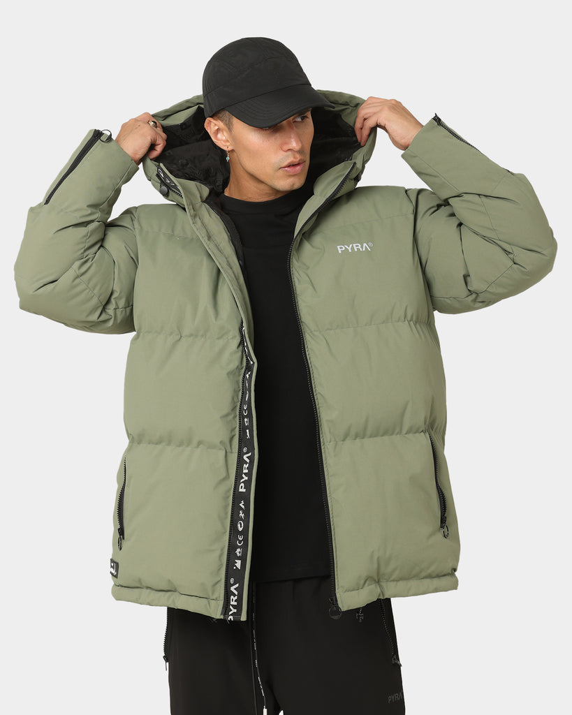 PYRA Alpine Puffa Jacket Olive Green | Culture Kings NZ