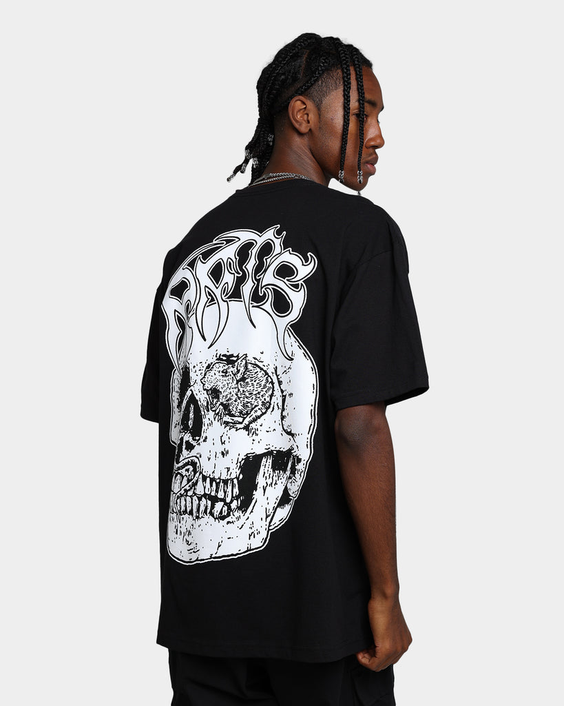 Rats Get Fat X Funeral French Rats Skull T-Shirt Black | Culture Kings NZ