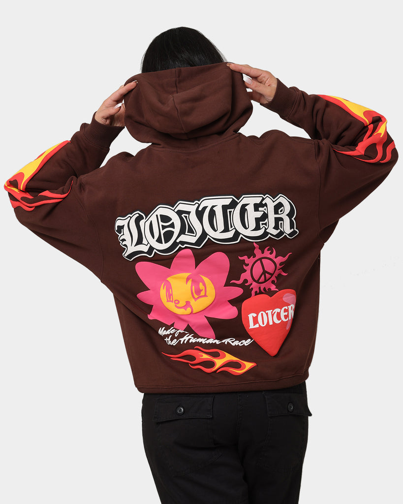Loiter Euphoric Hoodie Brown | Culture Kings NZ