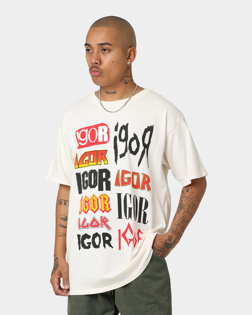 Goat Crew Igor Metal Logo T-Shirt Off White | Culture Kings NZ