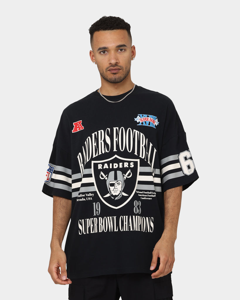 Majestic Athletic Las Vegas Raiders Champion Arch Stripe Oversized T-S ...