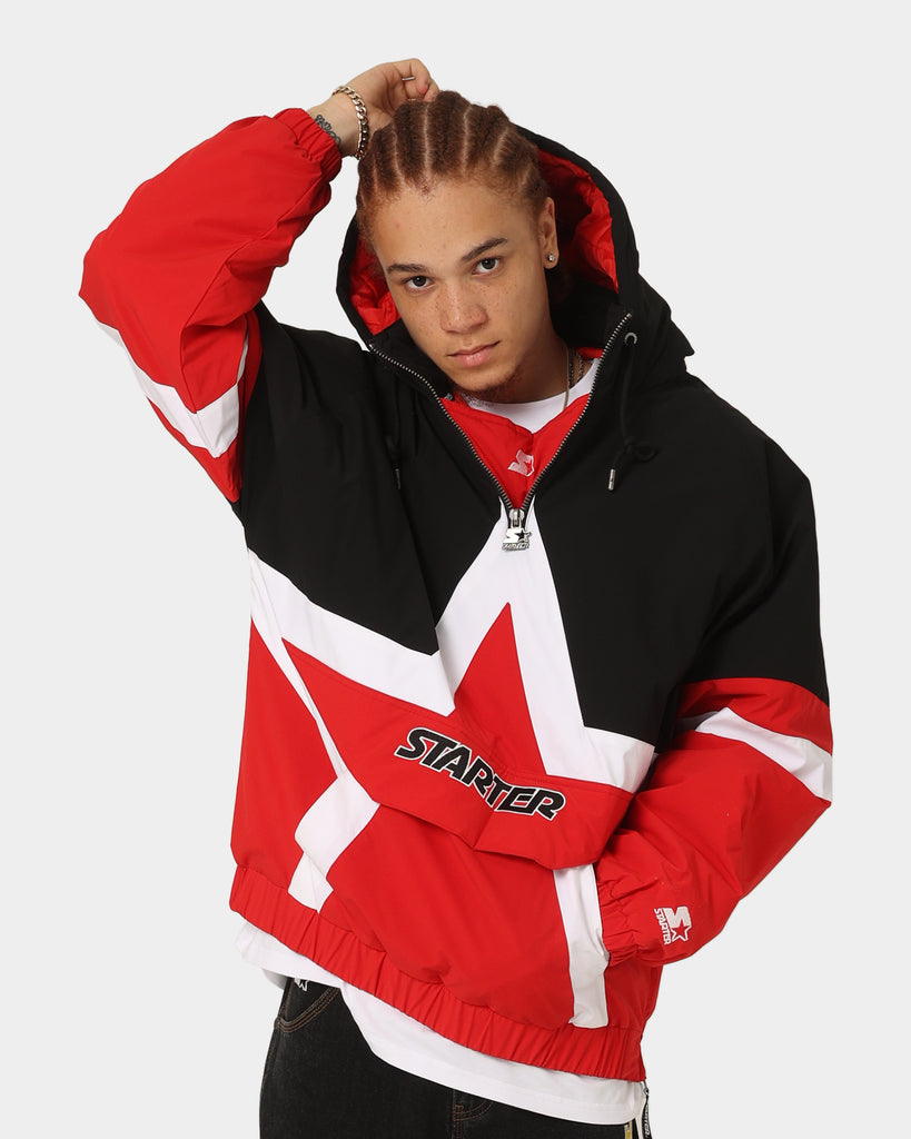 Starter Superstar Anorak Jacket Black/Red | Culture Kings NZ