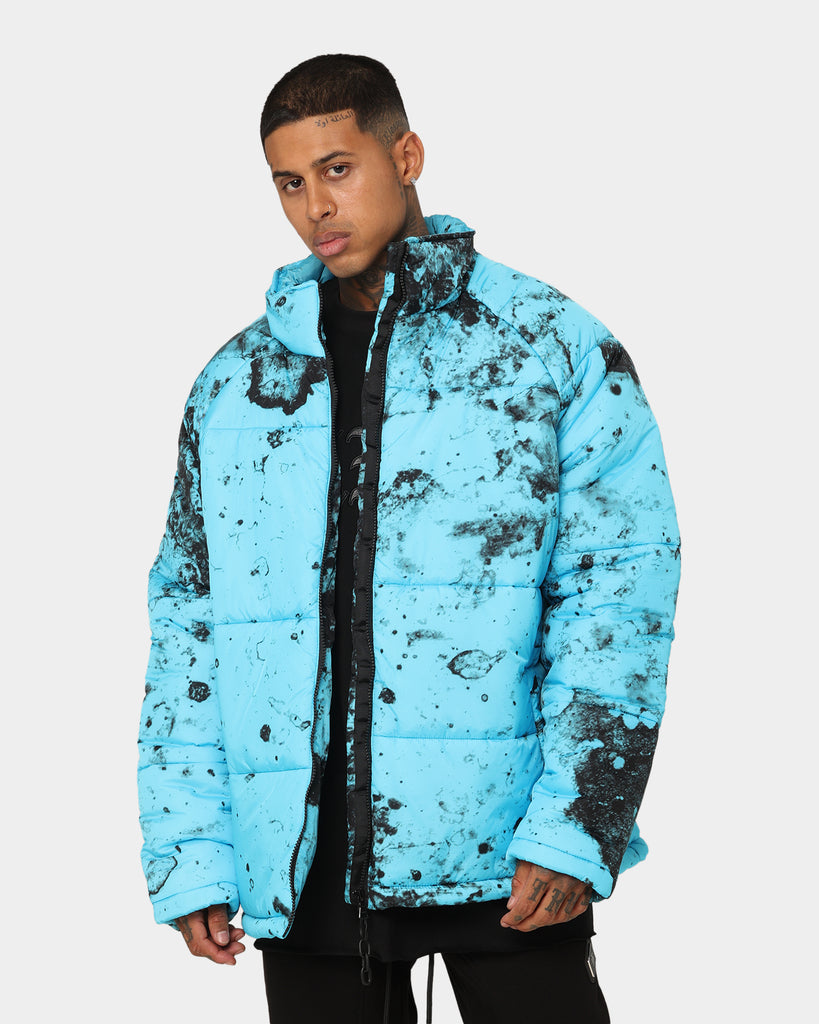 Saint Morta Acid Puffer Jacket Cyan/Black | Culture Kings NZ