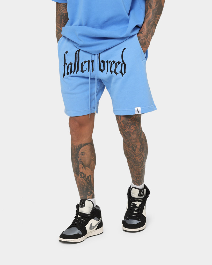 Fallen Breed Logo Sweat Shorts Carolina Blue | Culture Kings NZ