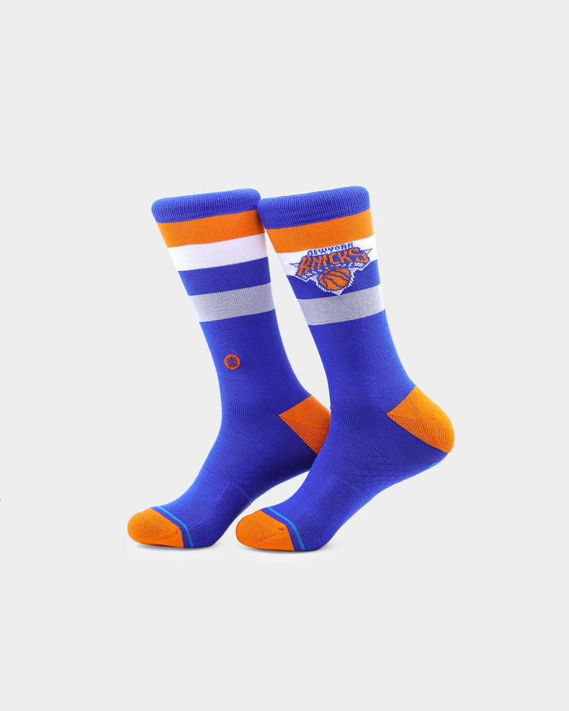 Stance New York Knicks Stripe Crew Socks Navy | Culture Kings NZ