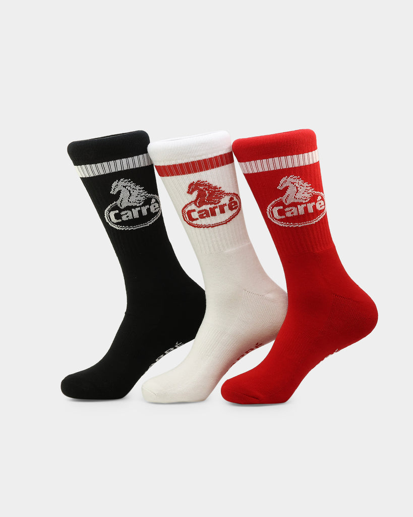 Carré Gasoline Sock 3 Pack Multi-Coloured | Culture Kings NZ
