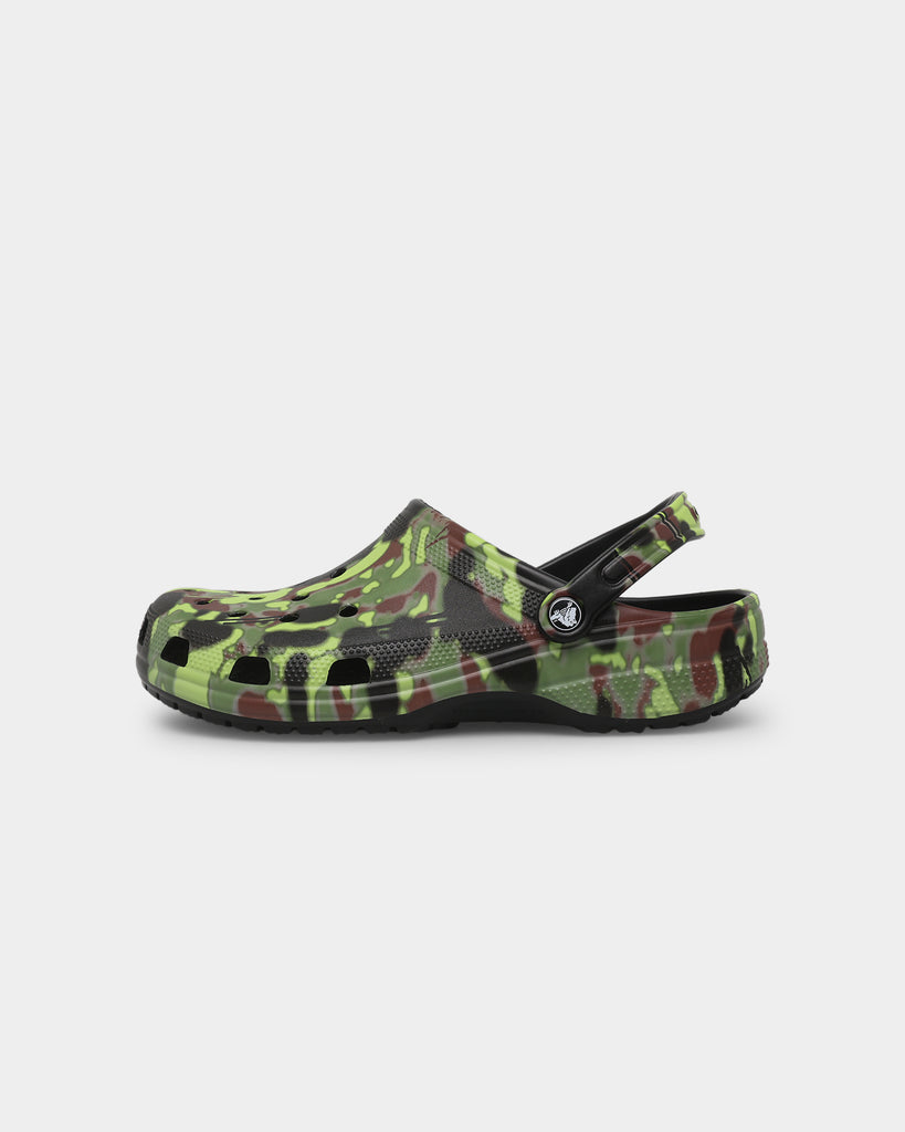 Crocs Classic Clog Spray Camo Black | Culture Kings NZ
